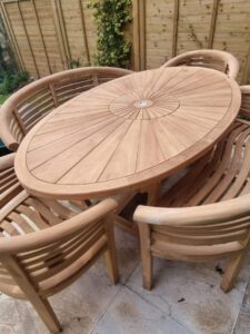 Oval Teak Garden Dining Table | 10 Seats | Unbeatable Price