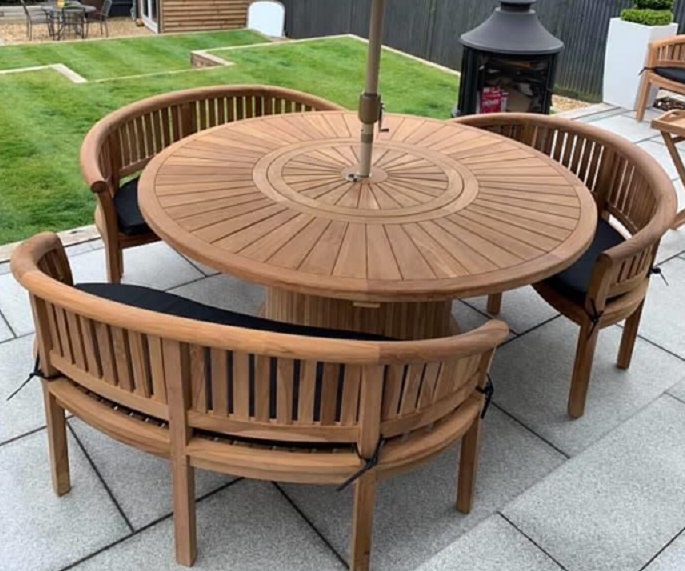 Teak Garden Dining Table for 6 | Buy Direct | KingsleySmythe