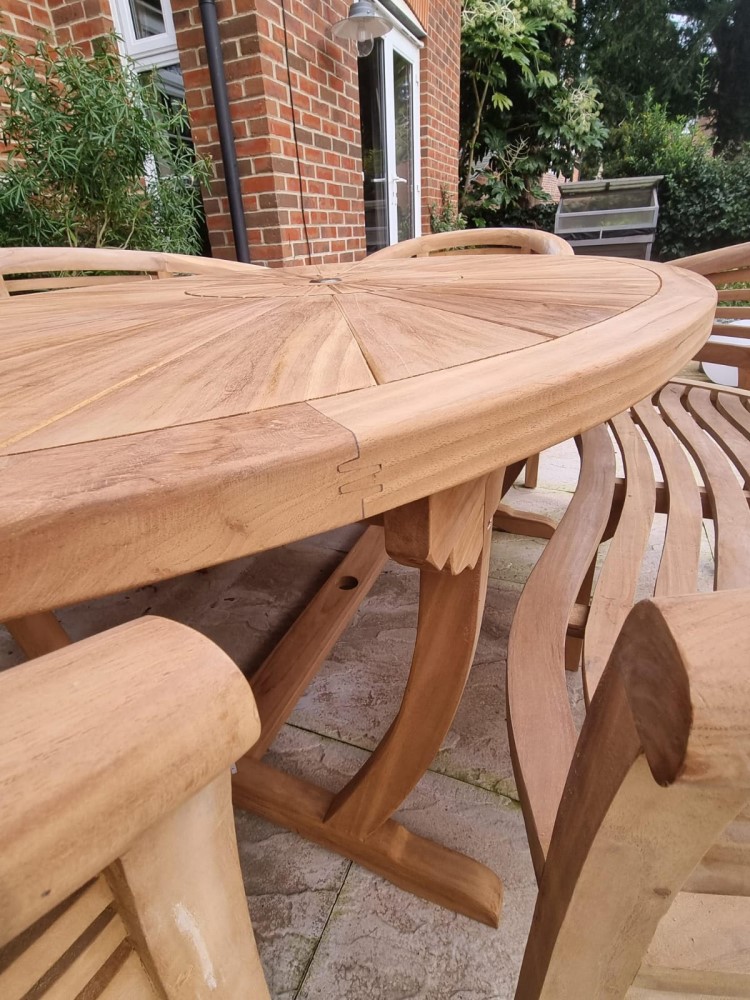 Oval Teak Garden Dining Table | 10 Seats | Unbeatable Price