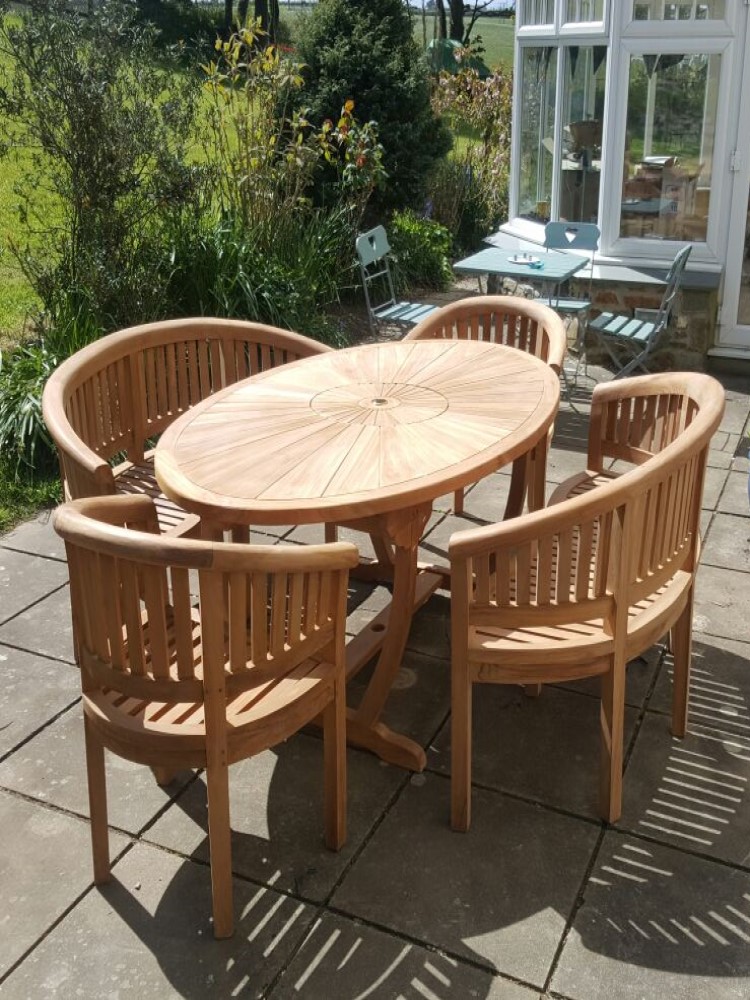 Oval Teak Garden Dining Table | 10 Seats | Unbeatable Price