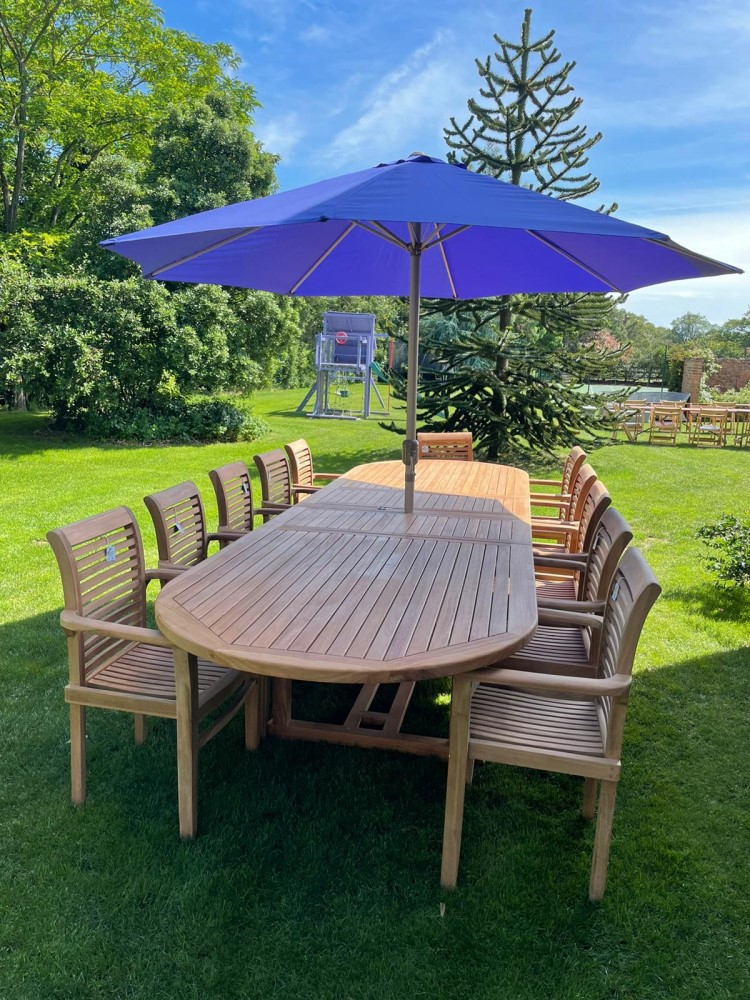 Awesome 12 seater teak garden dining set | Kingsley Smythe