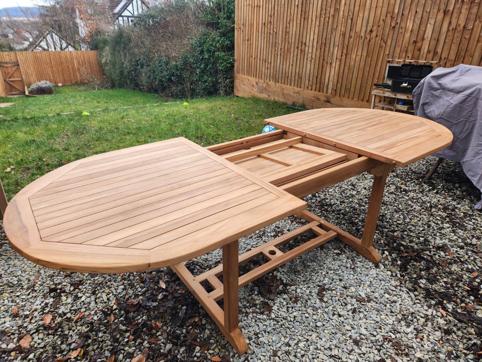 Extending Teak Garden Dining Table Seats 8. Save-Buy Direct!